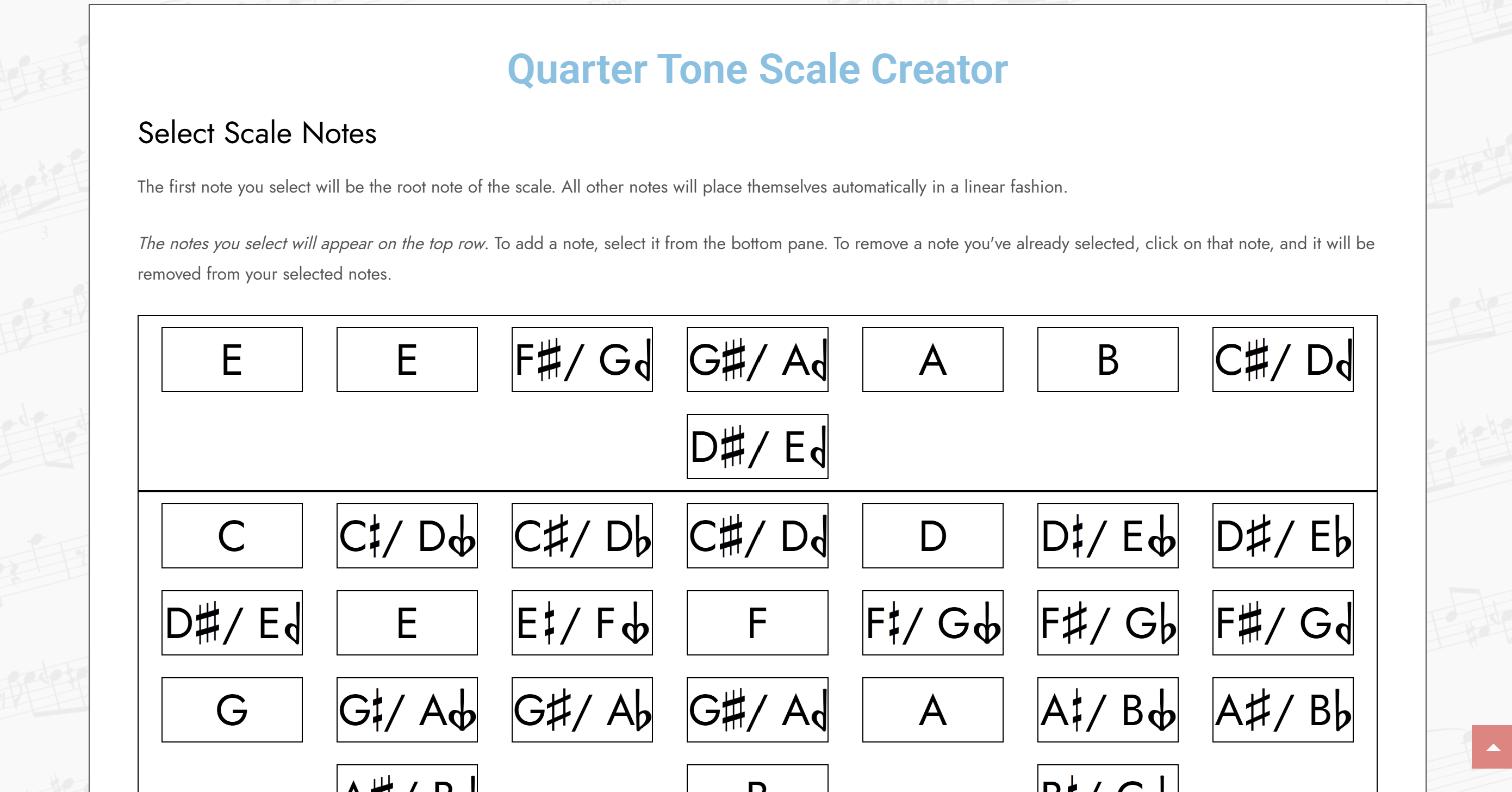 Scale Creator - Quarter Tone Musician